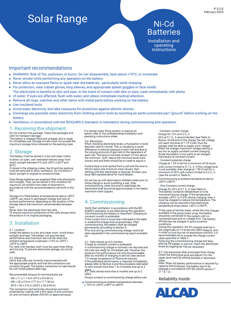 Alcad_Solar_I&O_EN-P5.2E-0223 | PDF | Photovoltaics | Photovoltaic System