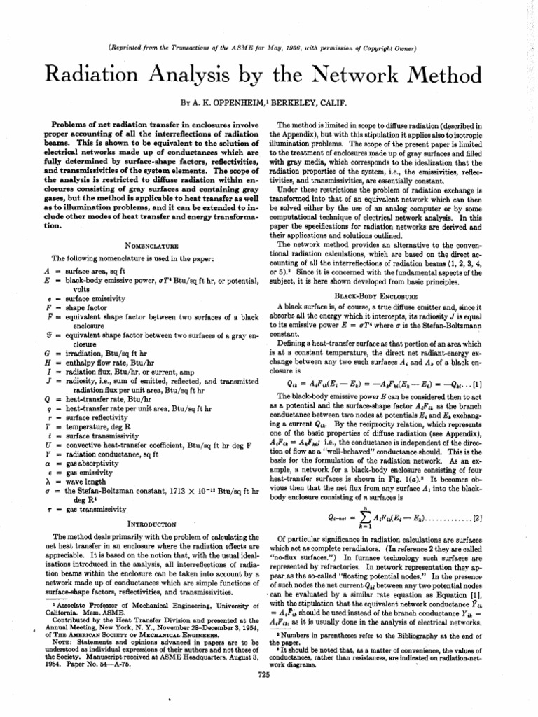 ++radiation Analysis by The Network Method | PDF