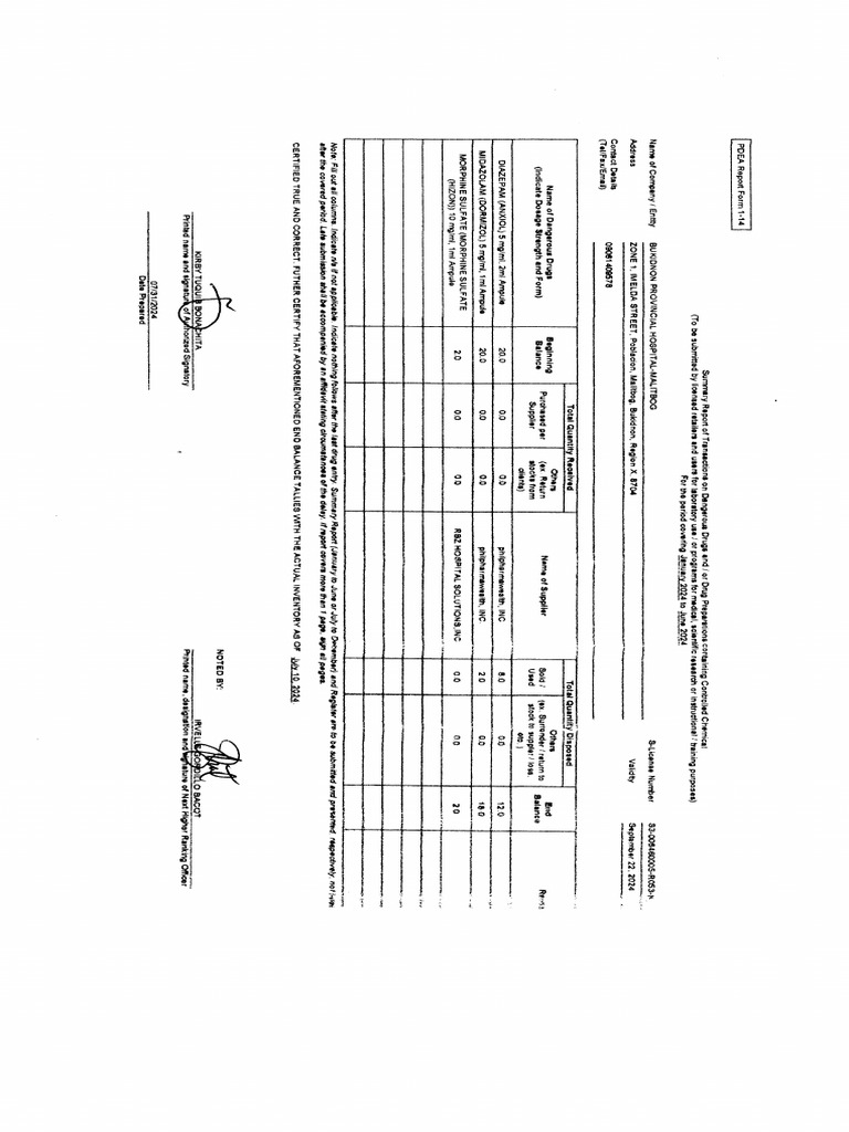 PDEA Report Form | PDF