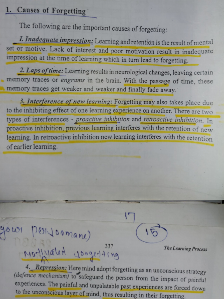 Causes of Forgetting Explained | PDF | Learning | Memory