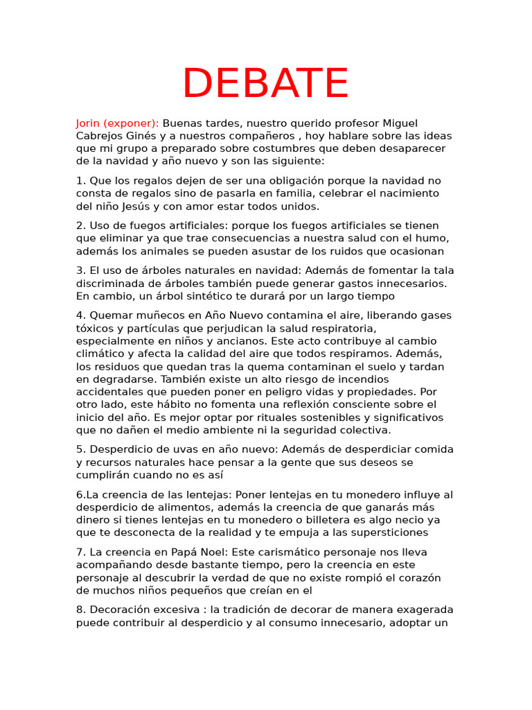Debate 2 | PDF