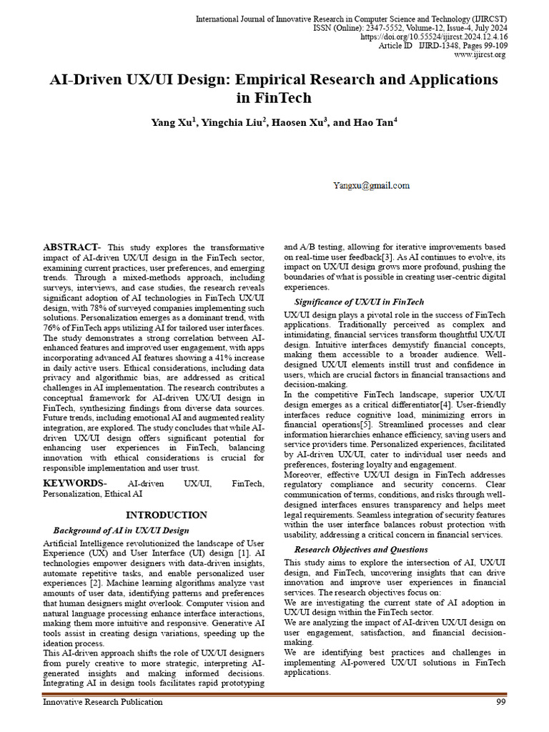 16 AI Driven UX UI Design Empirical Research and Applications in ...