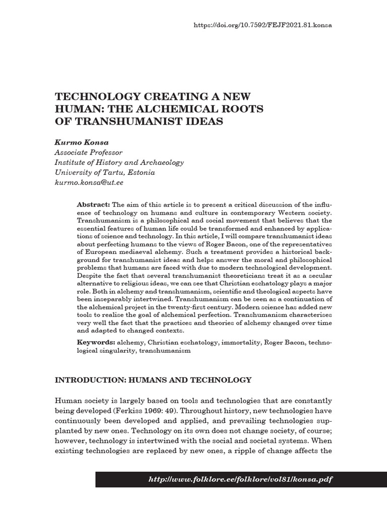 Transhumanism 42 | PDF | Transhumanism | Alchemy