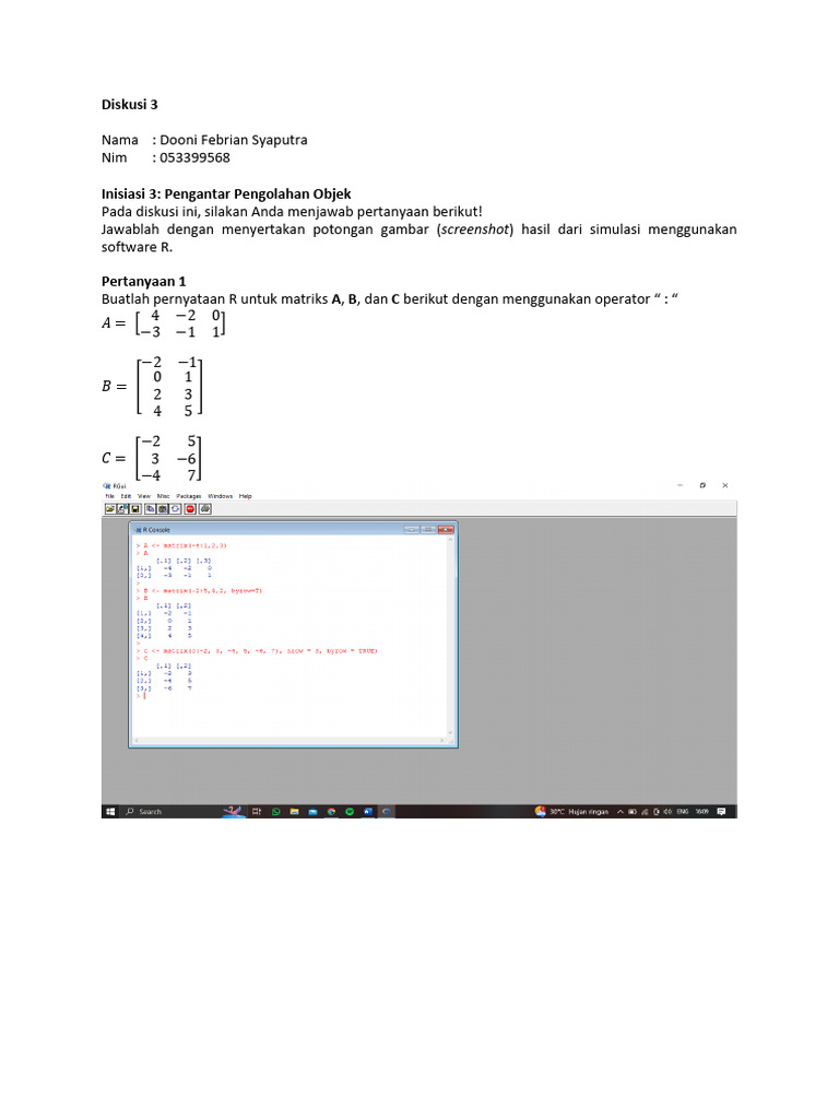 Diskusi 3_SATS4111 Komputer 1_Donni Febrian Syaputra | PDF
