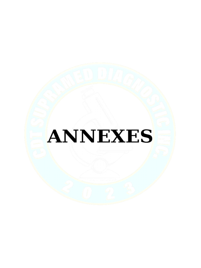ANNEX I FORMS | PDF | Drug Test