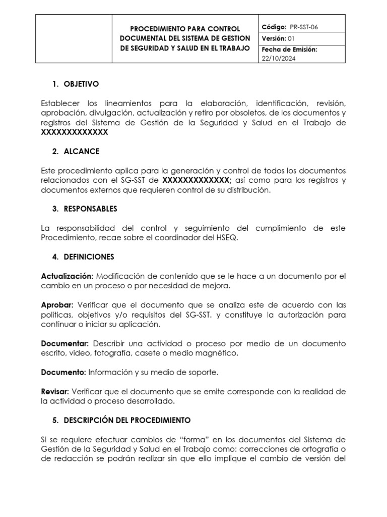 6 Procedimiento para El Control Documental | PDF