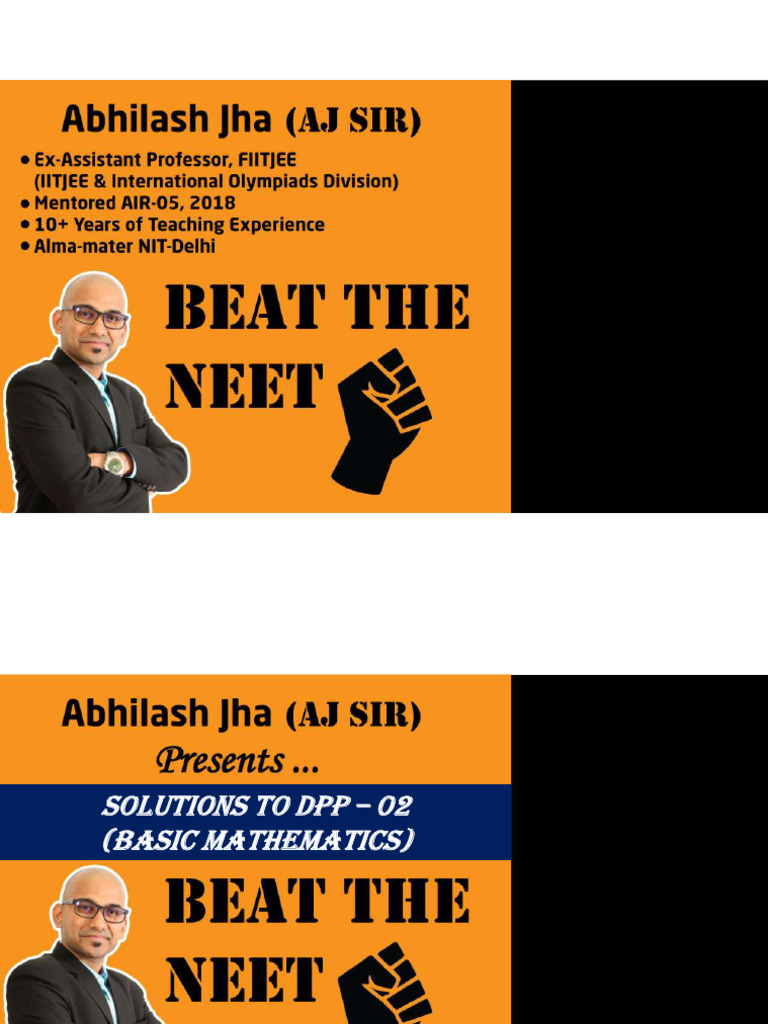 Basic Maths Solution To Dpp 02 Pdf