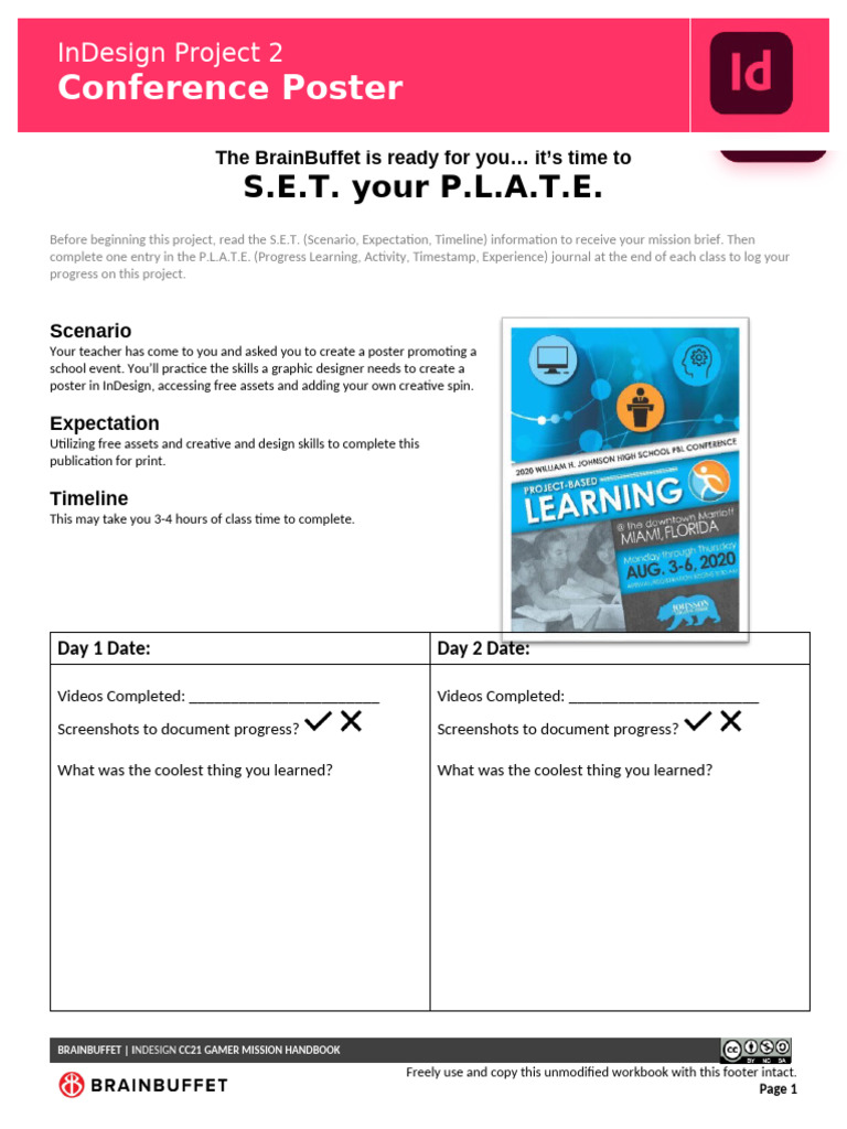InDesign CC21 Student Packet - P2 Conference Poster | PDF | Graphics ...