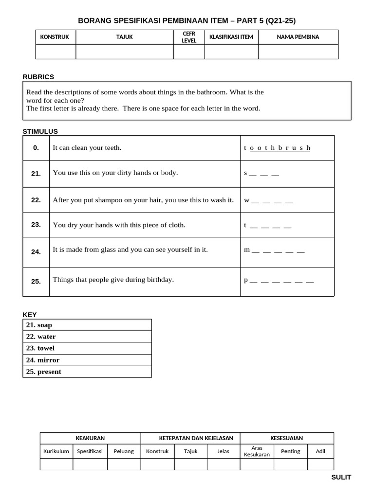 Uasa Part 5 Bi Year 5 | PDF