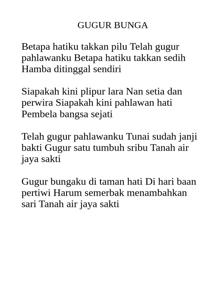 GUGUR BUNGA | PDF