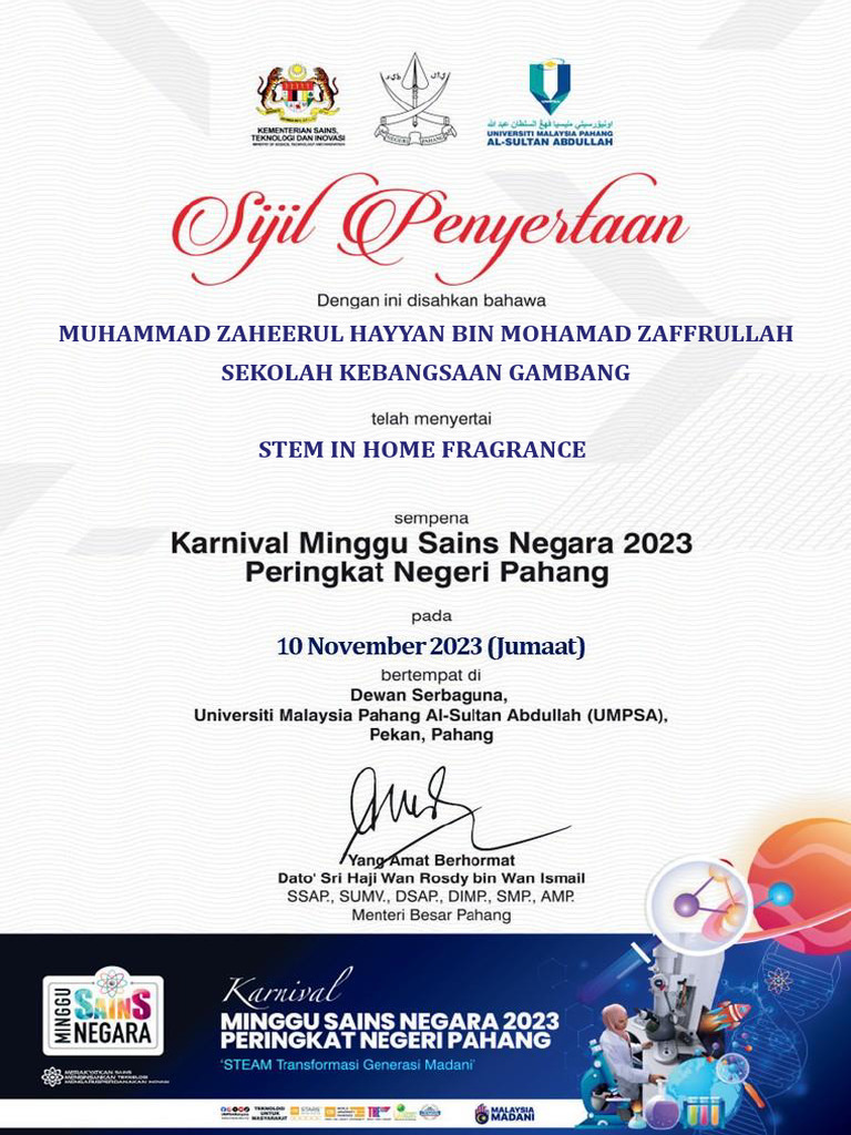 MUHAMMAD ZAHEERUL HAYYAN BIN MOHAMAD ZAFFRULLAH | PDF