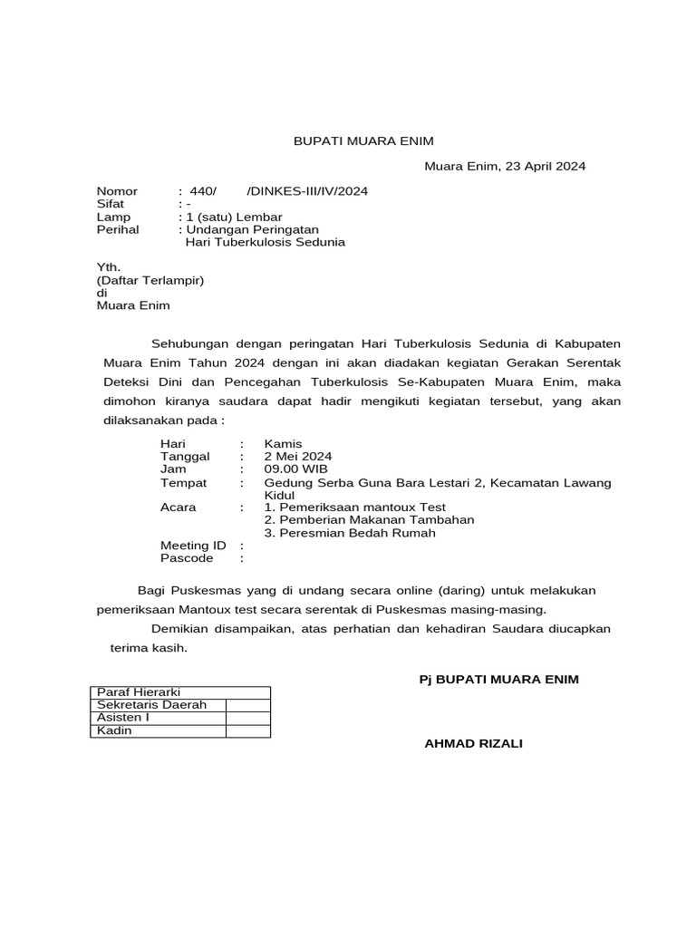 Undangan TB DAY | PDF