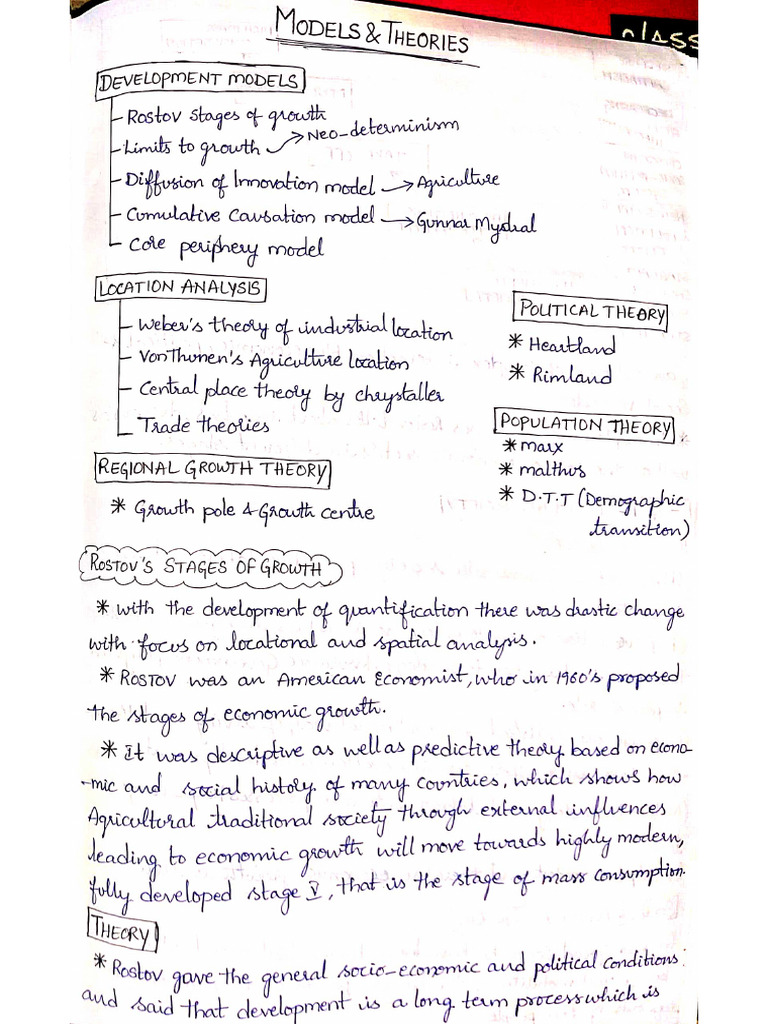 Model and Theories Rushikesh Sir Optional Handwritten Notes ...
