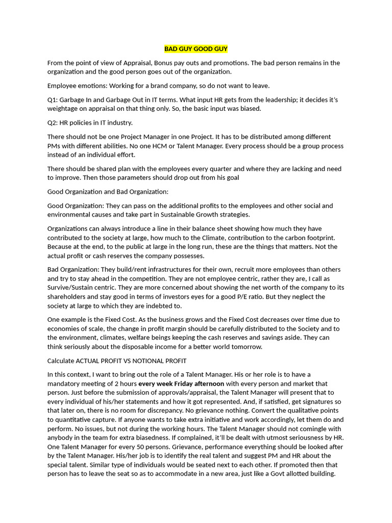 BAD GUY GOOD GUY | PDF | Economies | Business