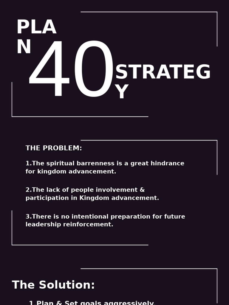 PLAN-40-STRATEGY-2022 | PDF | Christian Belief And Doctrine | Abrahamic ...