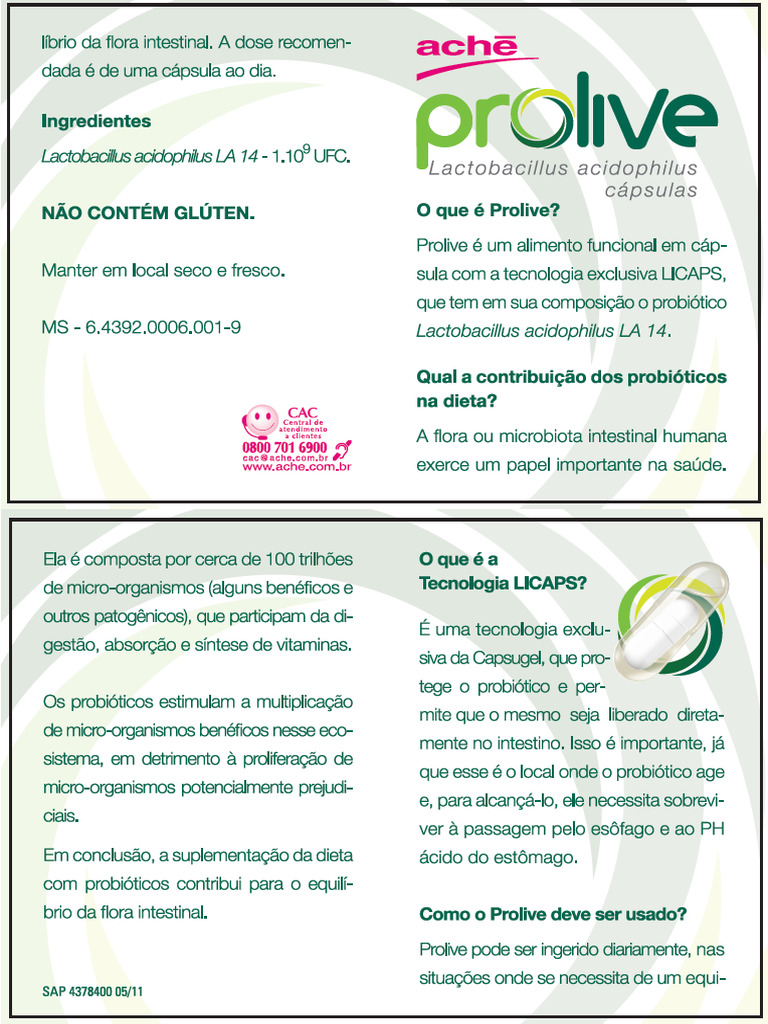 Bula Prolive Paciente | PDF