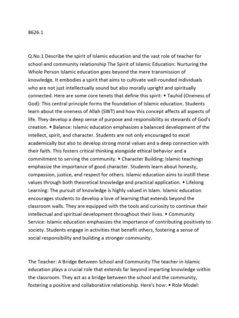 Islamic Education & Teacher Roles | PDF | Teachers | Teacher Education