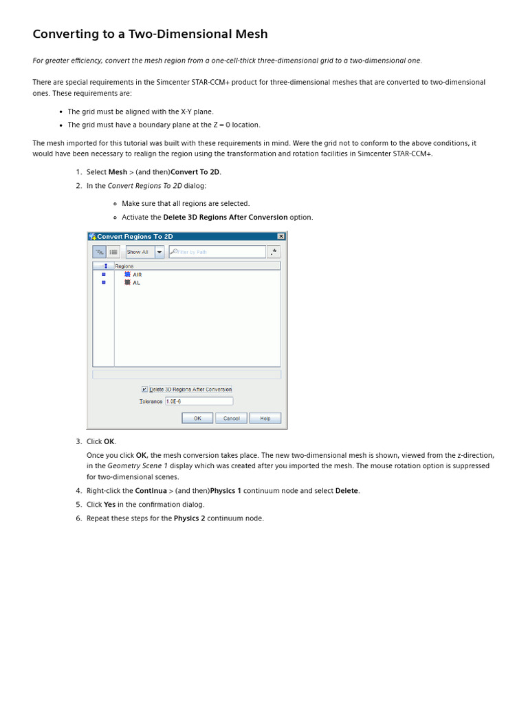 Converting To A Two-Dimensional Mesh | PDF