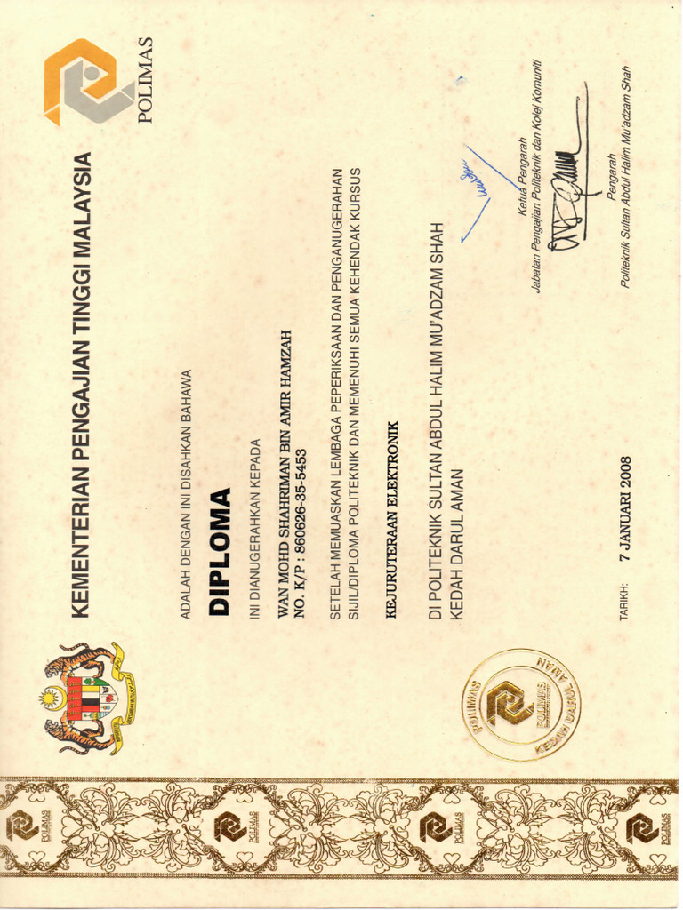 Diploma Kejuruteraan Elektronik | PDF