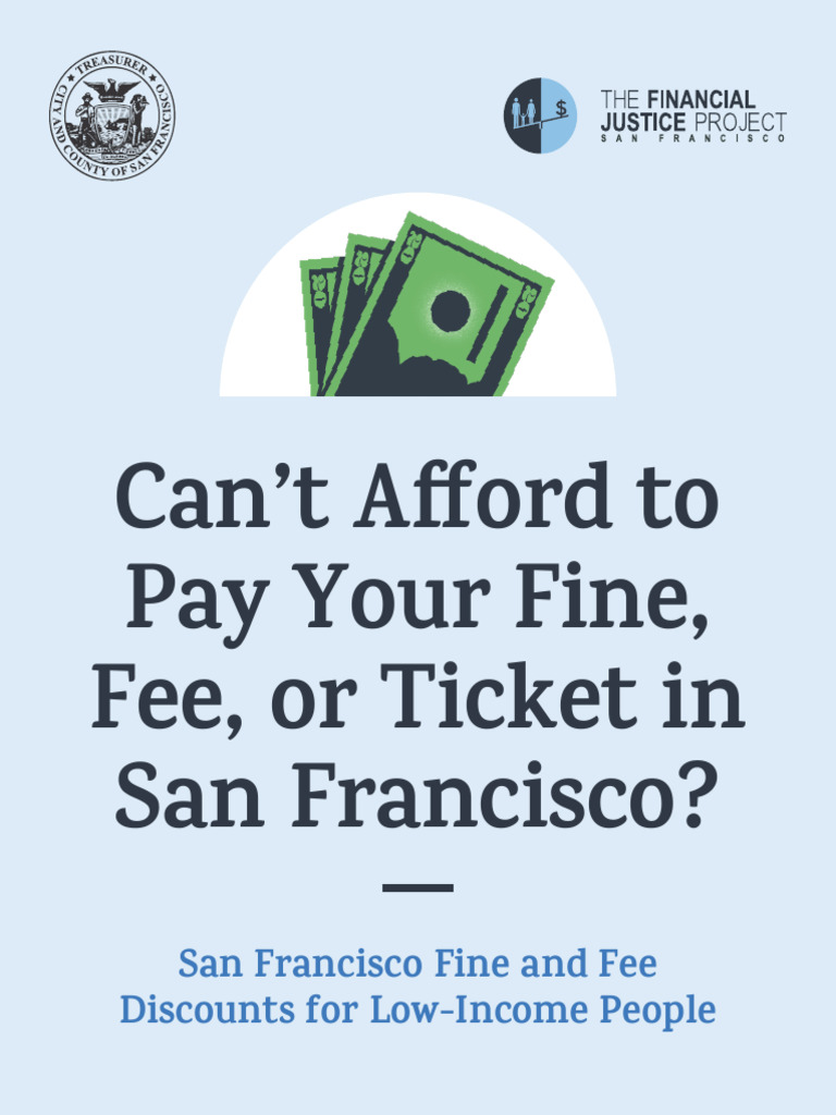 SF Fine Relief for Low-Income Residents | PDF | Fee | Poverty