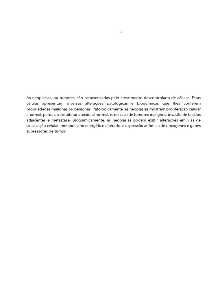 Relatório sp13 Daniele | PDF | Neoplasmas | Câncer