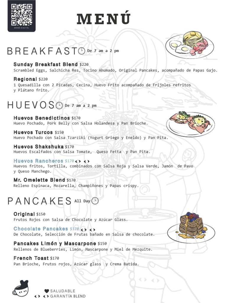 Menú Blend | PDF | Postres | Cocina occidental
