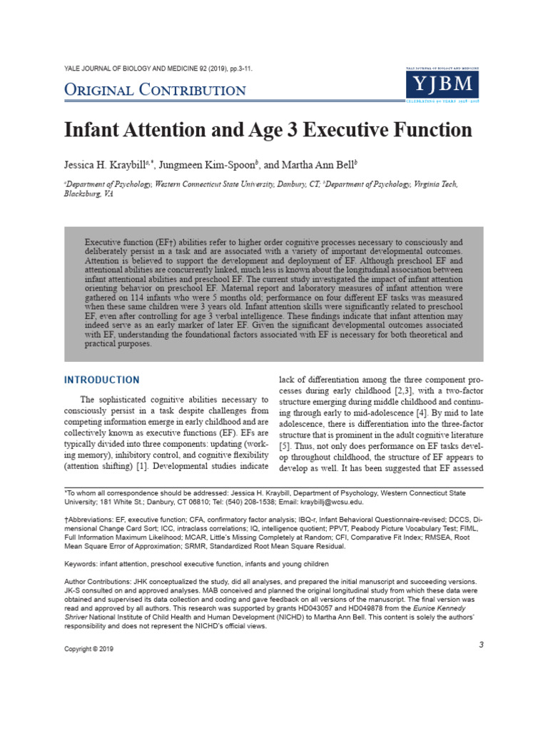 Infant_Attention_and_Age_3_Executive_Function | PDF | Attention | Executive Functions