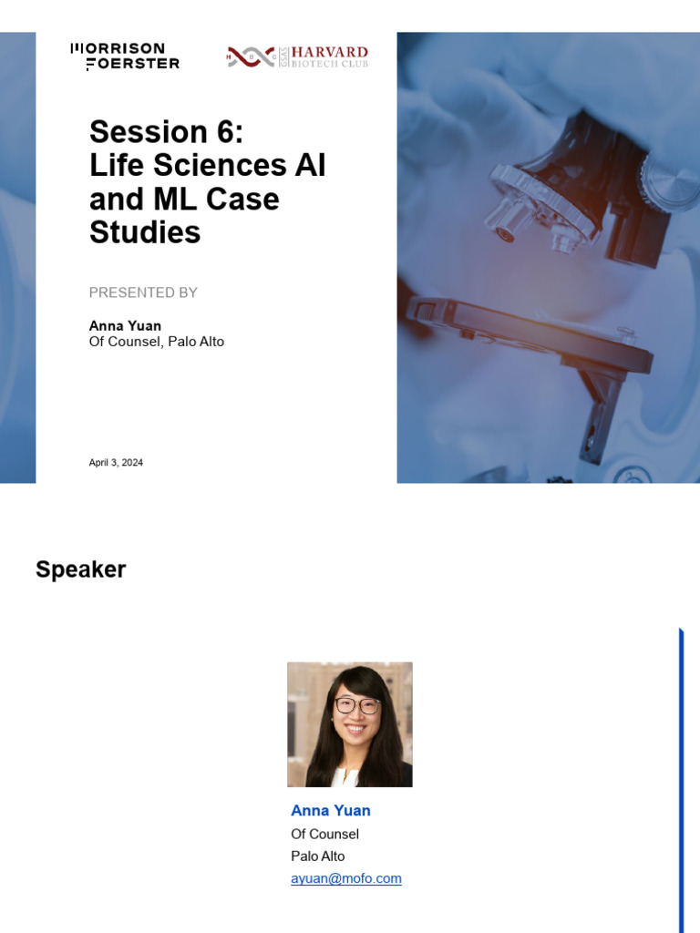 Session 6 - Life Sciences AI and ML Case Studies | PDF | Artificial Intelligence | Intelligence ...
