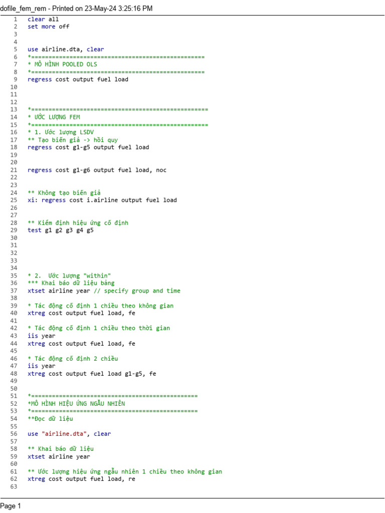 Dofile - Fem - Rem | PDF