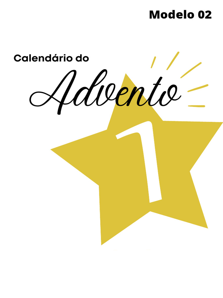 Calendário Do Advento Modelo 02 | PDF