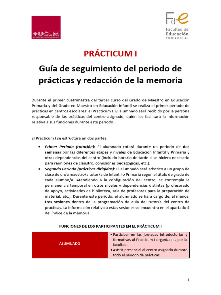 Guía Prácticum I para Maestros de Primaria | PDF | Maestros | Educación ...