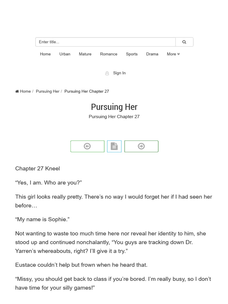 Read Pursuing Her Chapter 27 | PDF