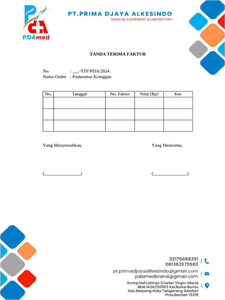 Tanda Terima Faktur | PDF