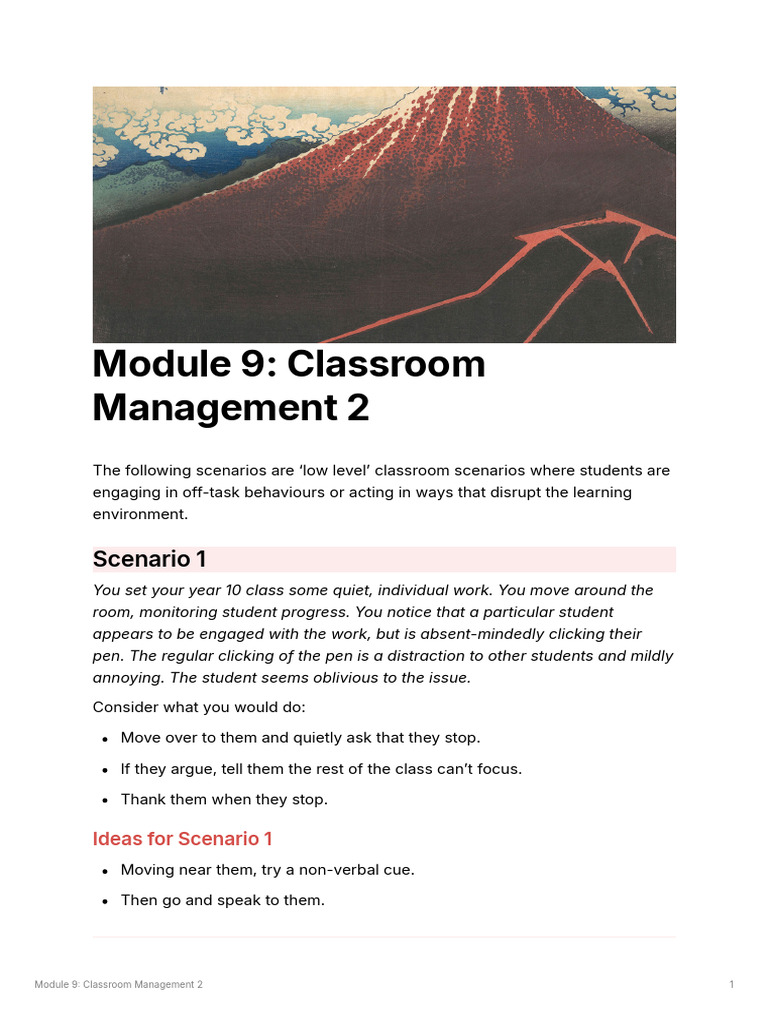 ACU Masters of Secondary Teaching - Classroom Management 2 | PDF ...