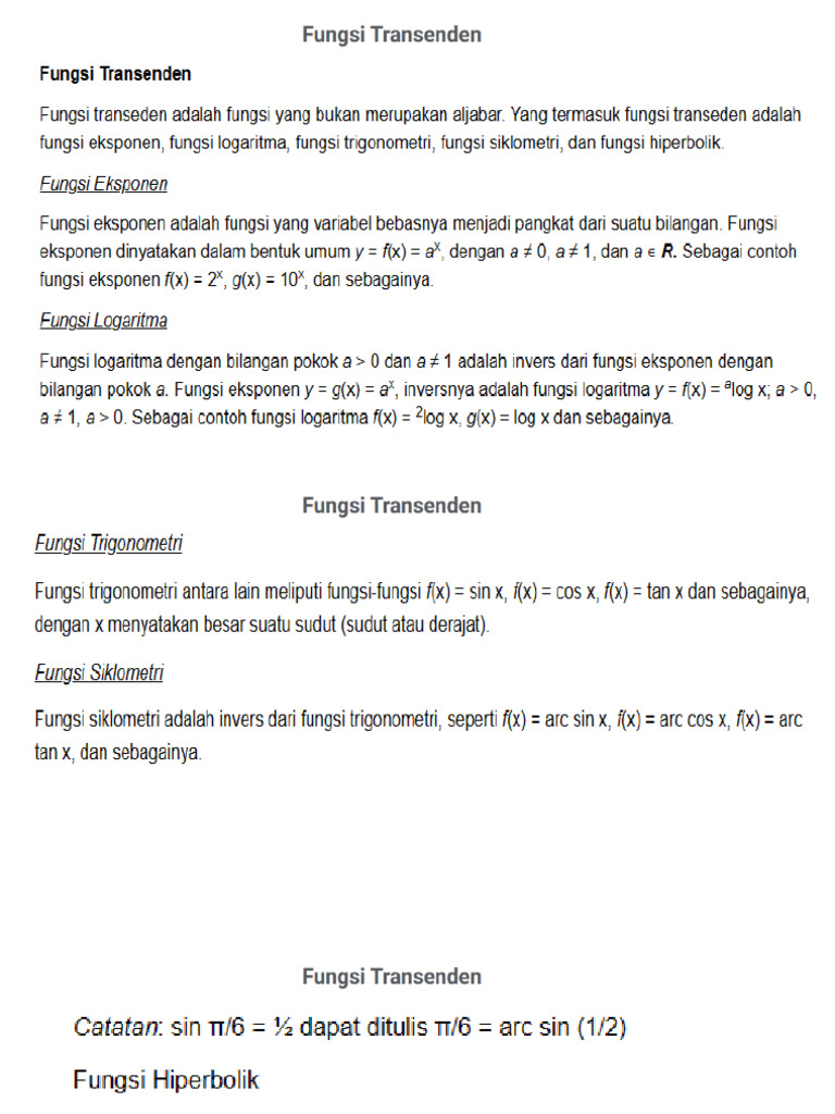 FUNGSI TRANSEDEN | PDF
