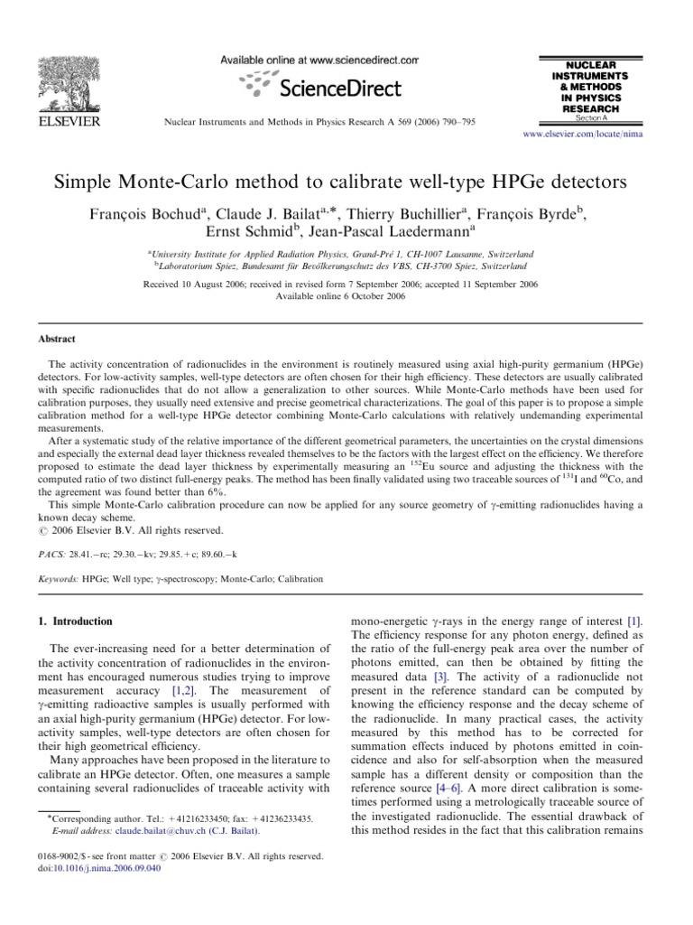 Simple_Monte_Carlo_method_to_calibrate_w | PDF | Monte Carlo Method | Photon