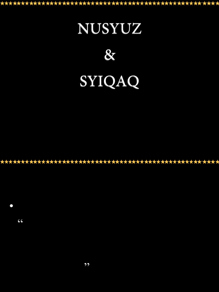 10. Nusuz, Syiqaq | PDF