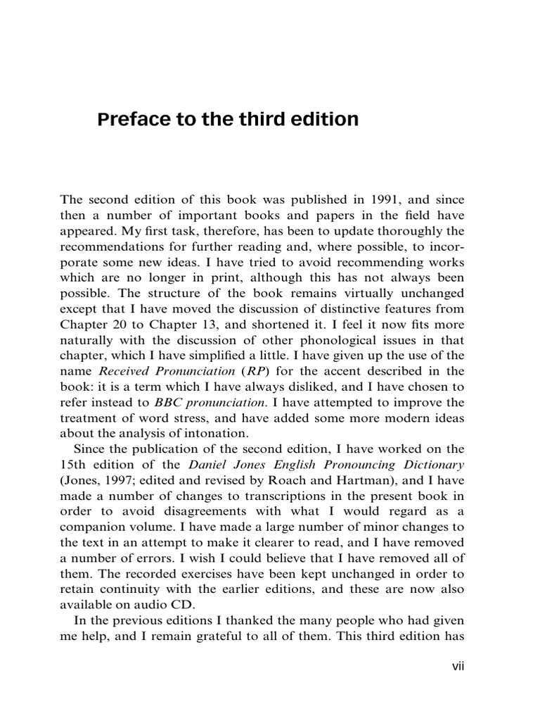 english-phonetics-and-phonology4-preface-to-third-edition | PDF | Languages | Foreign Language ...