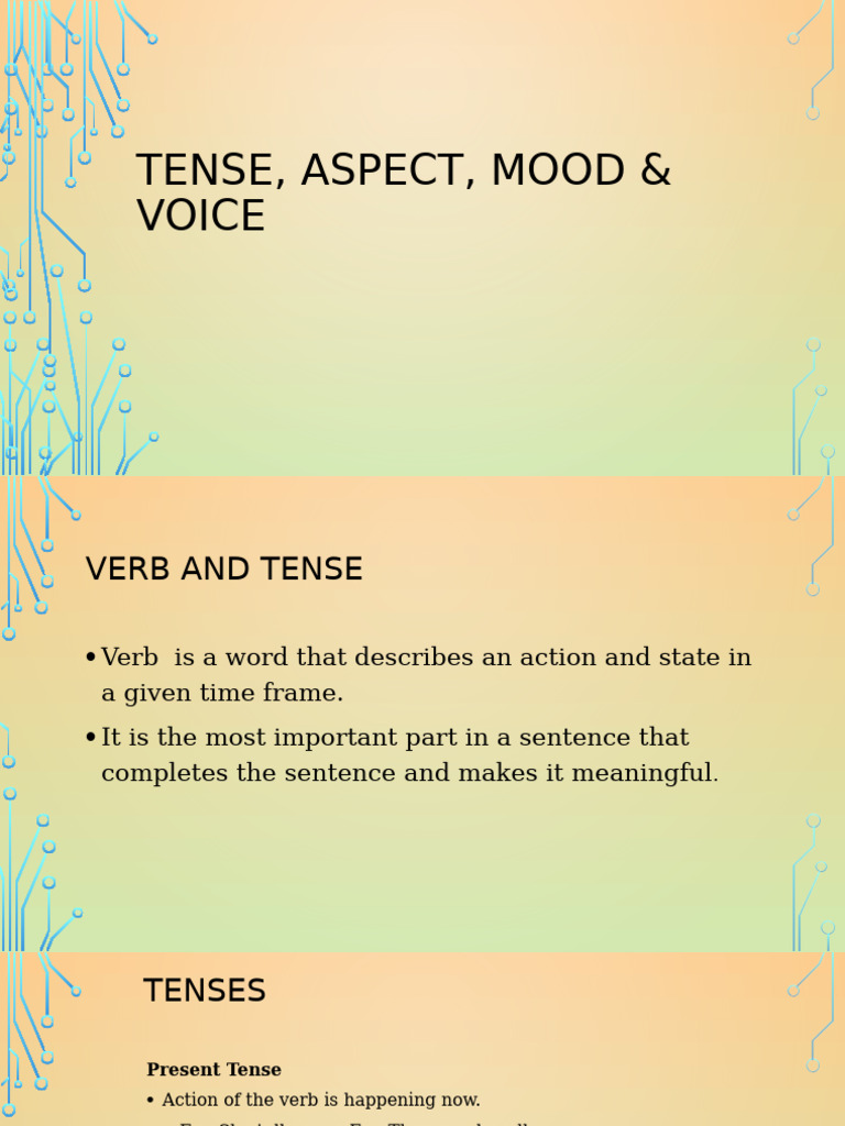 Understanding Verb Tenses and Moods | PDF | Grammatical Tense | Verb