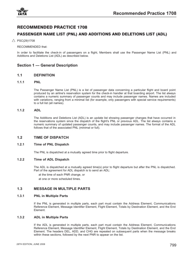 PNL and ADL in Aviation Explained | PDF | Aviation | Data
