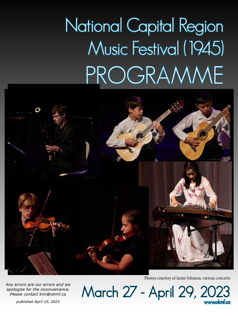 Programme 2023 Kiwanis | PDF | Orchestras | Musical Instruments