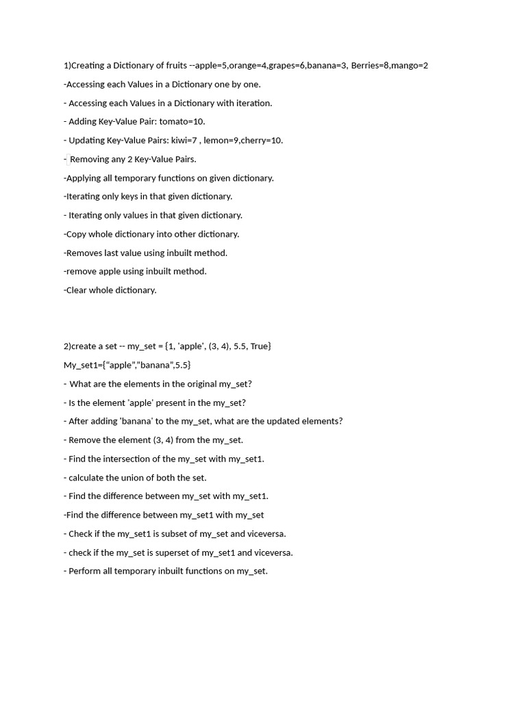 Assignment_Dict_Set | PDF Assignment_Dict_Set | PDF