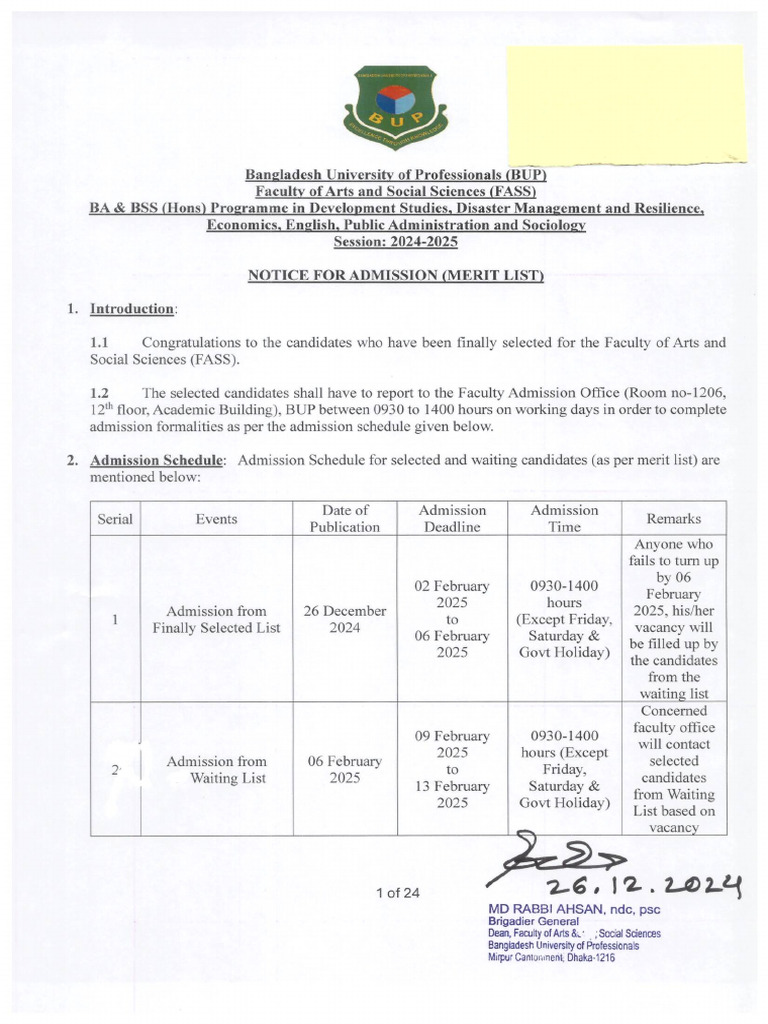 FASS-2024-2025 | PDF