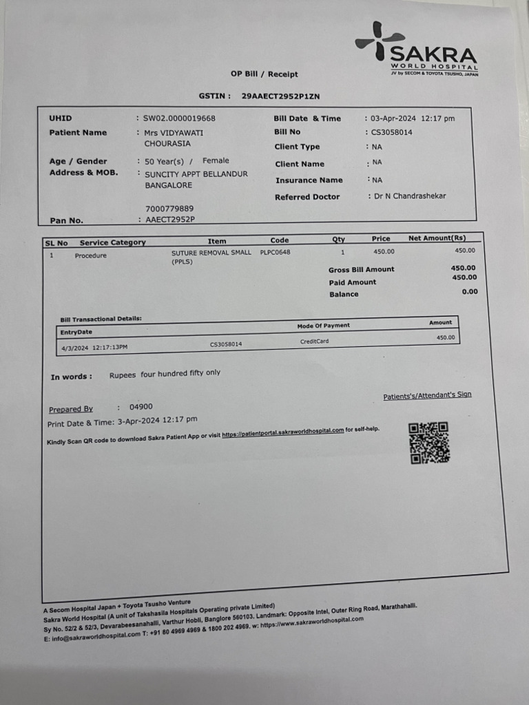 Hospital Bill2 | PDF