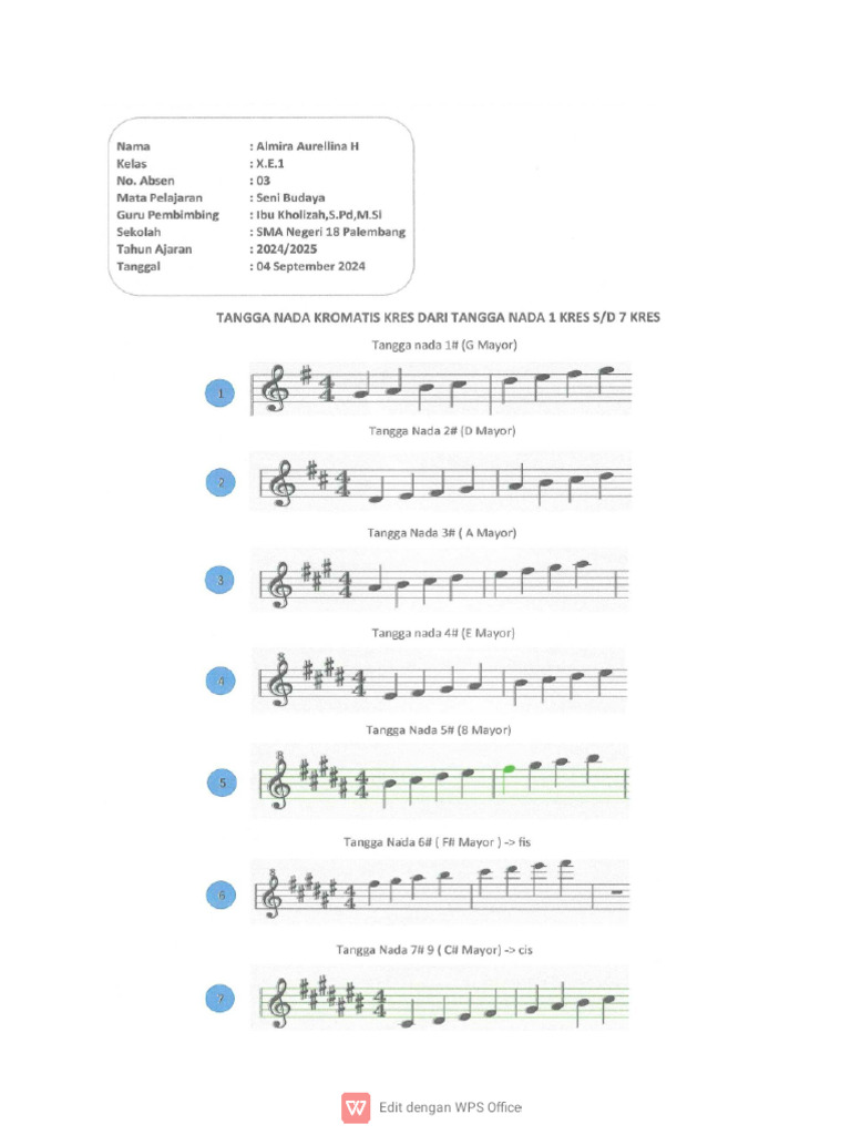 Tangga Nada Kres | PDF