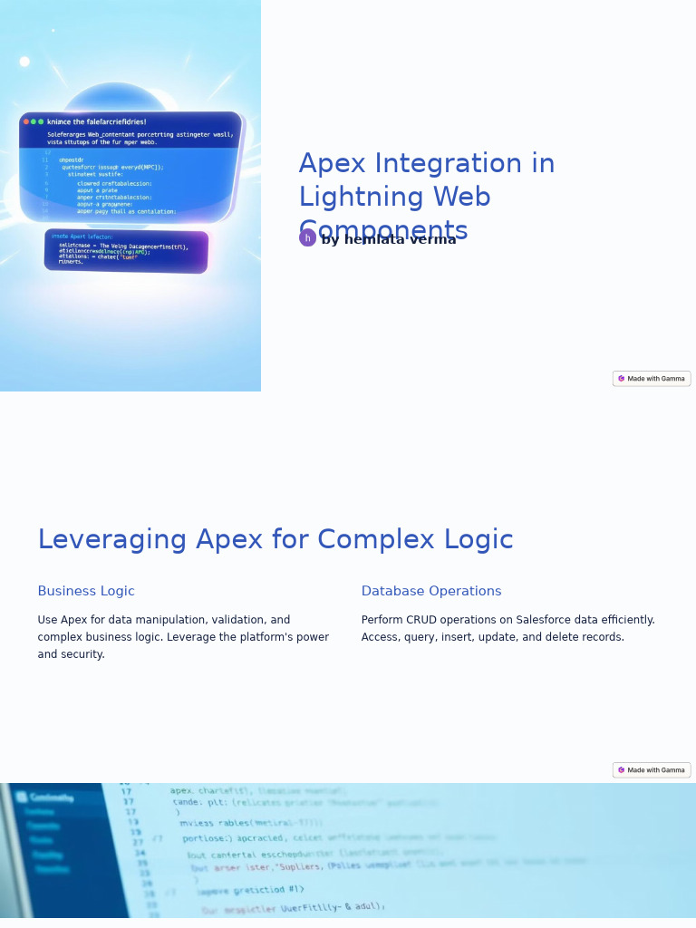 Apex Integration in Lightning Web Components | PDF