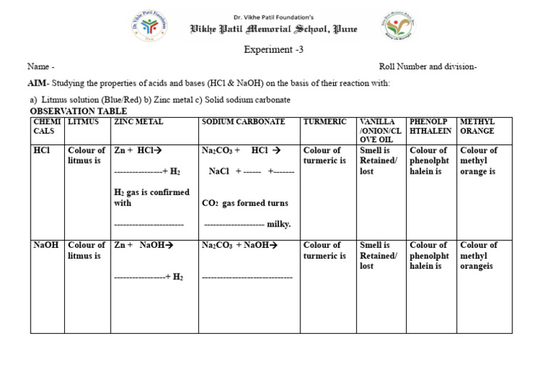 X - Div D_Science_EXPERIMENT 3 | PDF