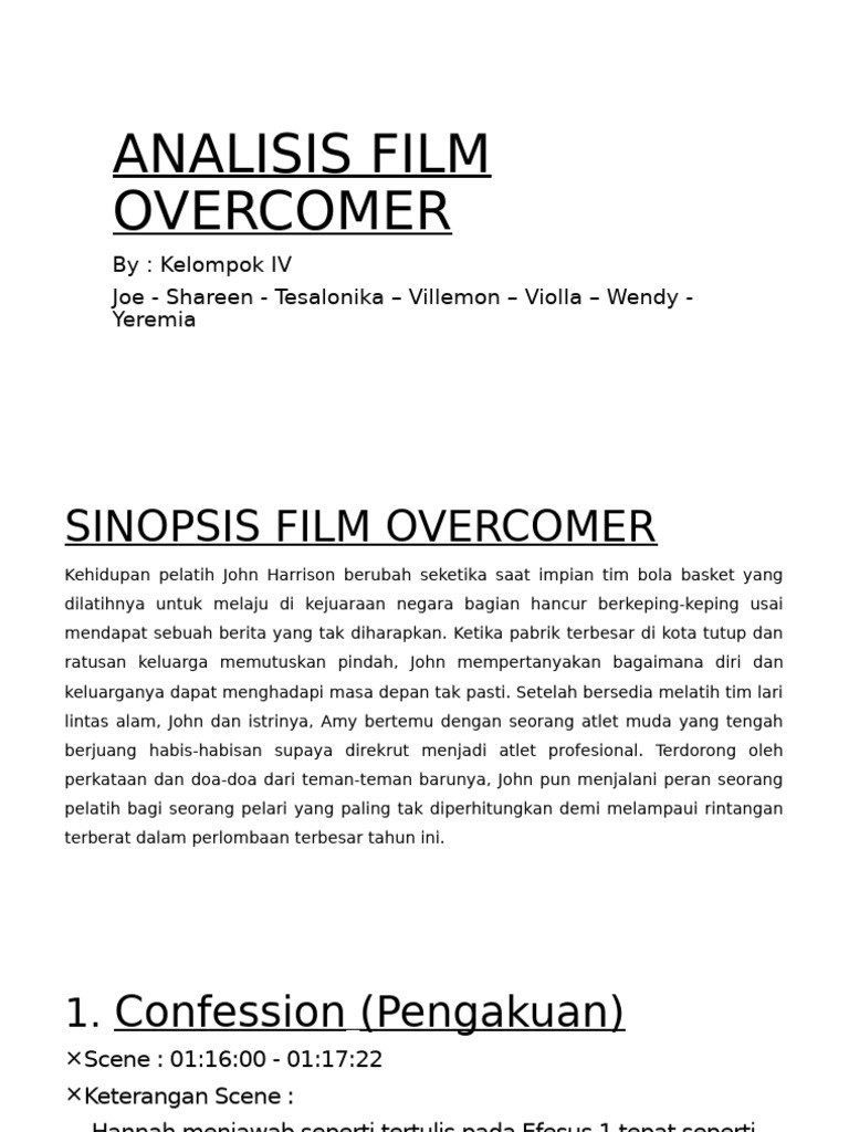 Analisis Film Overcomer | PDF