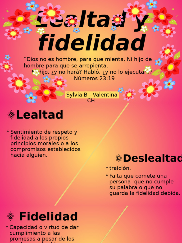 Lealtad y Fidelidad Presentacion Jóvenes 27-04-2019 | PDF