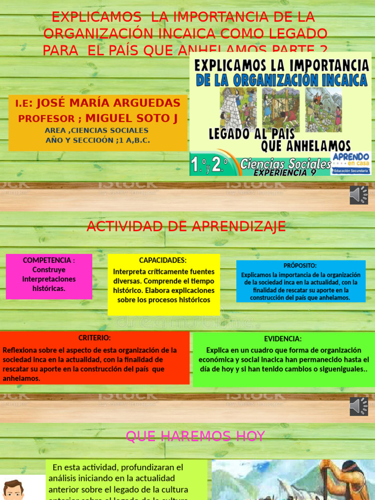 Explicamos La Importancia de La Organización Incaica Parte 2. 1er Año a ...